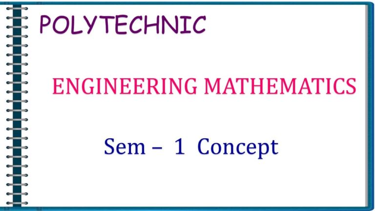 Engineering Mathematics SEM - 1 Concept
