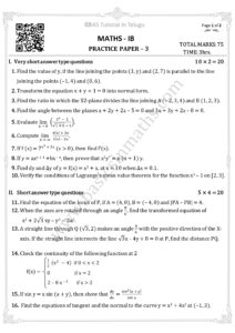 Ts Inter 1st Year Maths 1b 2025 Question Papers With Solutions
